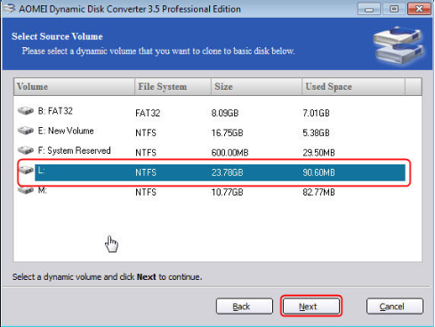 Some volumes will be lost after converting dynamic disk to basic