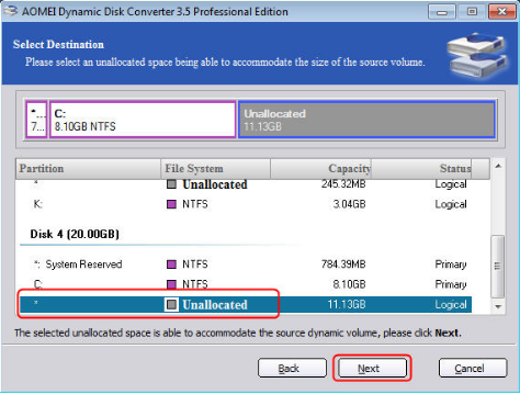 Some volumes will be lost after converting dynamic disk to basic