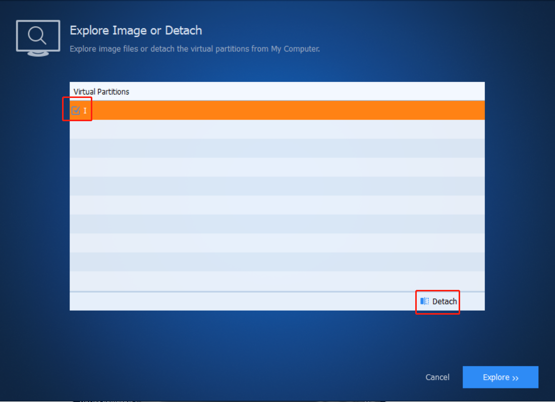 How to get data from the backup image without restoring?