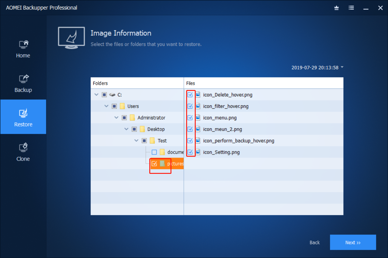 How to get data from the backup image without restoring?