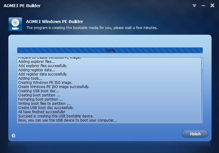 How to Make a WinPE Bootable Flash Drive with AOMEI PE Builder?