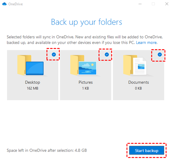 How to Backup Specific Folders to OneDrive Easily