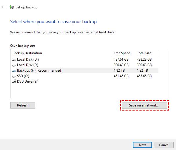 Windows 10 Backup to Network Drive [Full Guide]