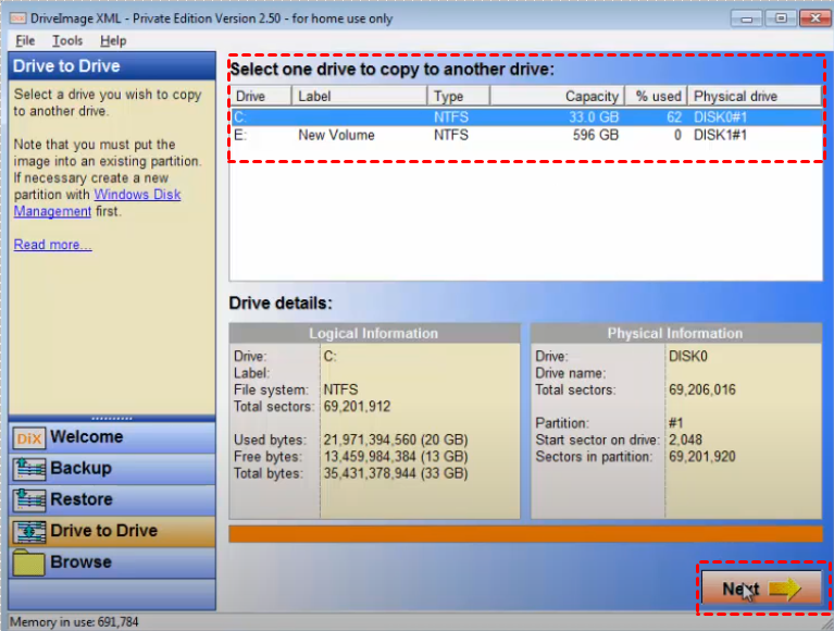 DriveImage XML Clone Disk [Detailed Steps]